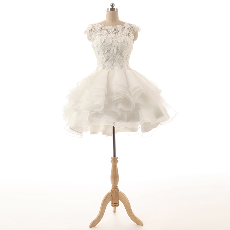 Pretty White Party Dresses, Short Cocktail Dresses, Cap Sleeve Party ...